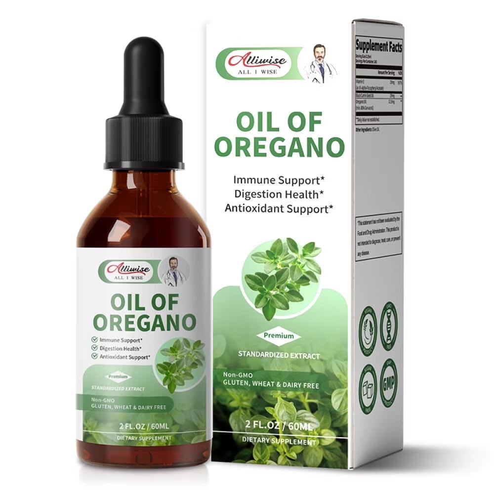 Oregano Oil Liquid Drops - Organic Oil of Oregano Drops Liquid Tinctur ...